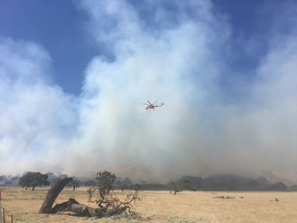 Fire reported on Foxen Canyon Road north of Los Olivos | Santa Ynez ...