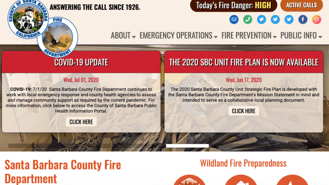 SB County Fire launches new website - Santa Ynez Valley Star